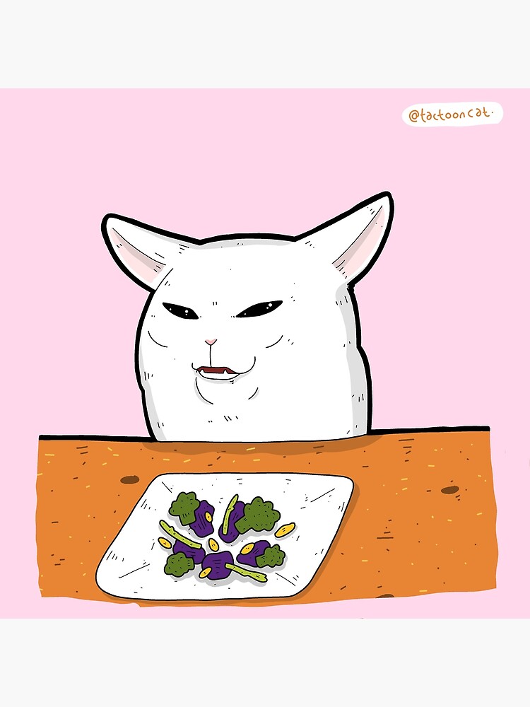 "Cat Meme Table Cat Tactooncat" Art Print for Sale by tactooncat ...
