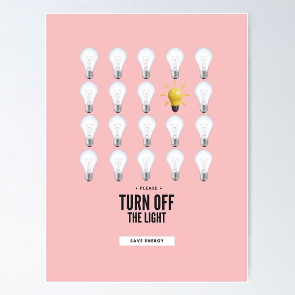 "Turn off the light" Poster for Sale by city2021 | Redbubble
