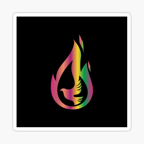 "Holy Spirit Fire - MGY" Sticker for Sale by wilznc | Redbubble