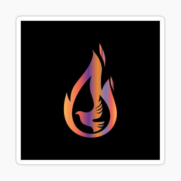 "Holy Spirit Fire - OPR" Sticker for Sale by wilznc | Redbubble