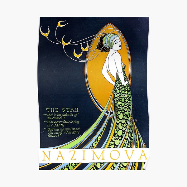"HD Nazimova in Madame Peacock , by Burton Rice (1920)" Poster for Sale ...