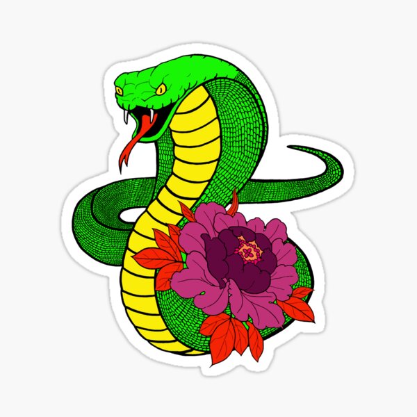 "Green Cobra" Sticker for Sale by ZeroCool94 | Redbubble