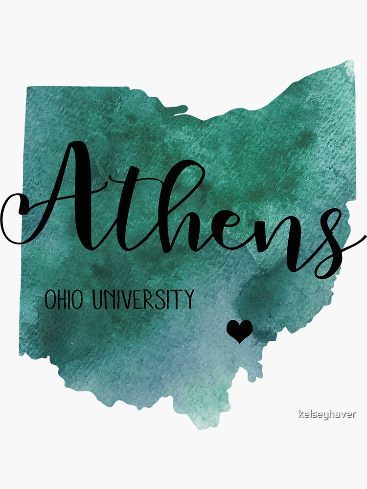 "Athens Ohio University" Sticker by kelseyhaver | Redbubble