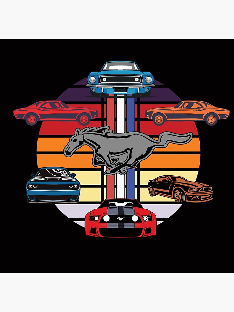 "Mustang Evolution" Poster for Sale by ClassicCarHouse | Redbubble