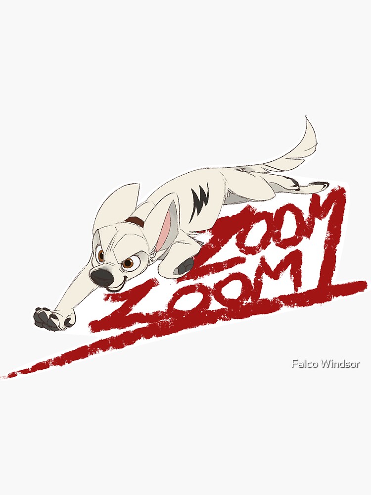 "Bolt, zoom zoom (sticker)" Sticker for Sale by Falco Windsor | Redbubble