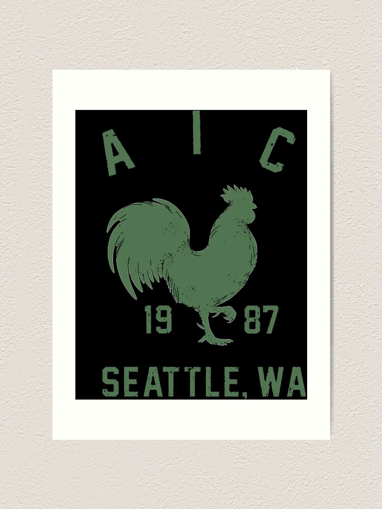 "AiC - Rooster vintage rock graphic est 1987. Original graphic for the ...