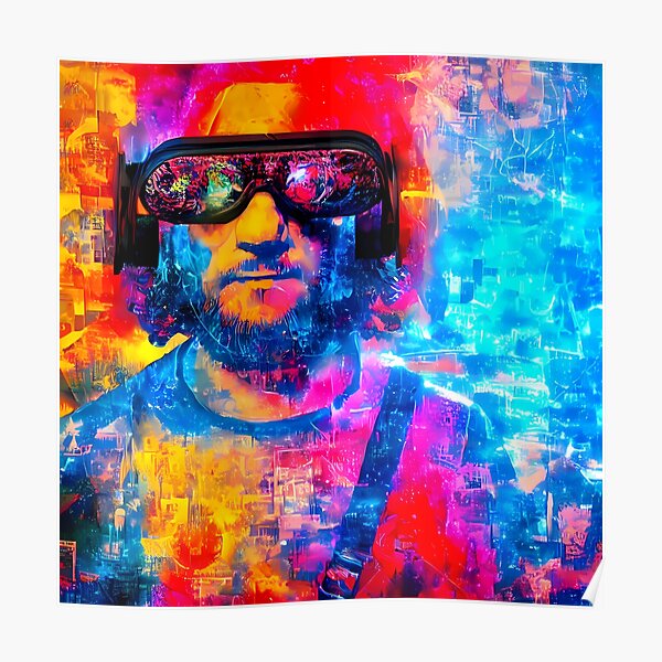 "Cool VR Cyberpunk Neon Bearded Renaissance Man Leonardo Da Vinci in ...