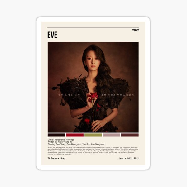"Eve / 2022 (kdrama)" Sticker for Sale by LadyPPink | Redbubble