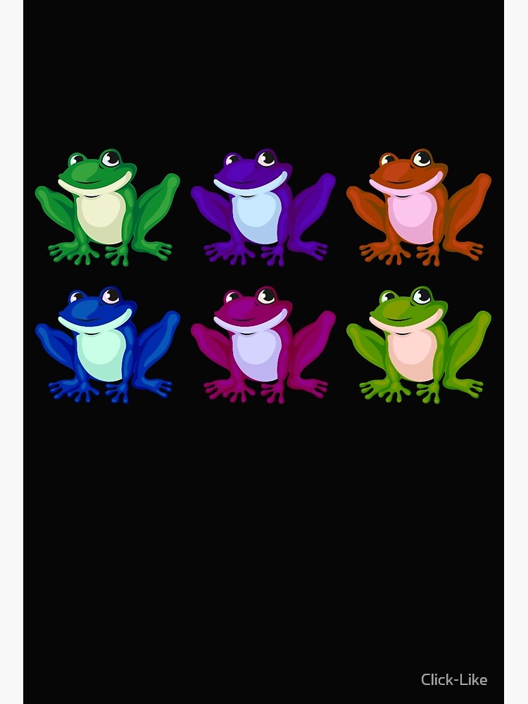 "colourful cute frog aesthetic" Poster for Sale by Click-Like | Redbubble