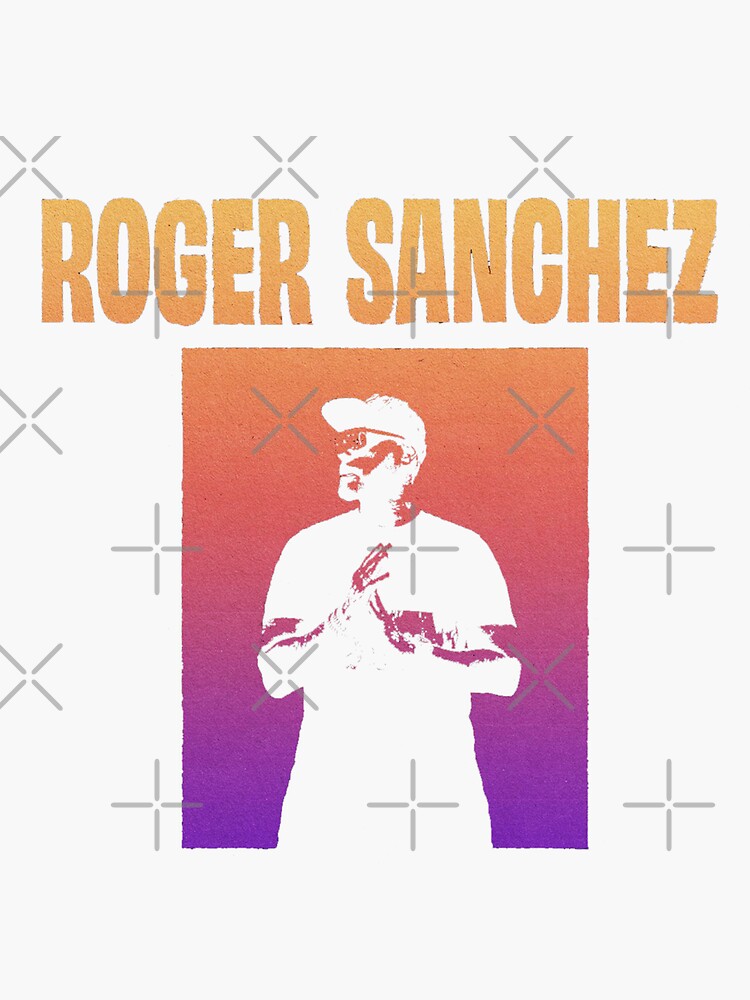 "Roger Sanchez art DJ" Sticker for Sale by bvirr2u | Redbubble
