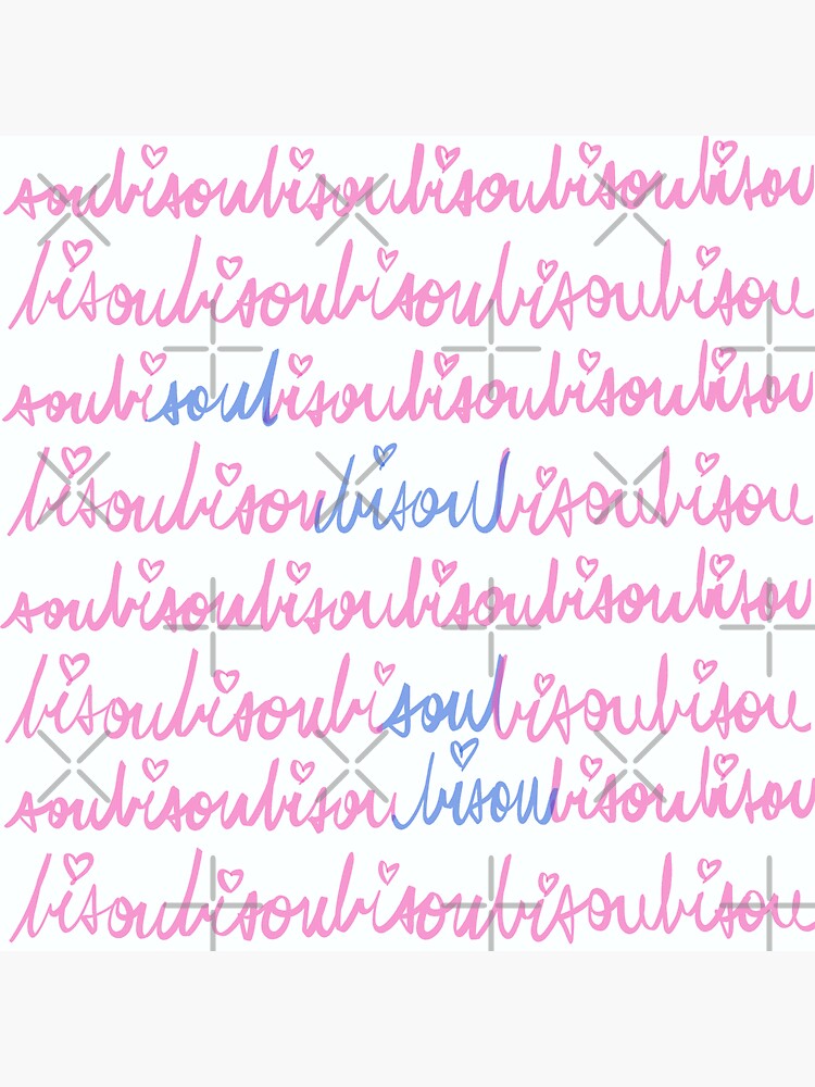 "Pink and Blue Soul Bisou " Sticker for Sale by Rivermuddess | Redbubble