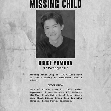 "TBP Missing Poster - Bruce" Sticker for Sale by muldeeni | Redbubble