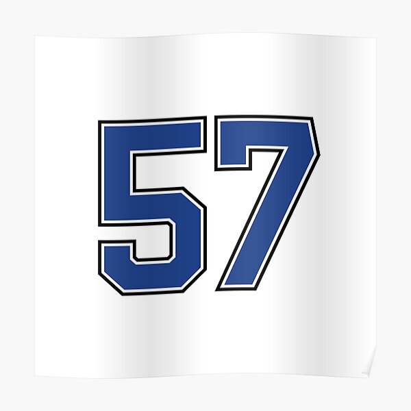 Póster «Número 57 camiseta deportiva de la suerte cincuenta y siete ...