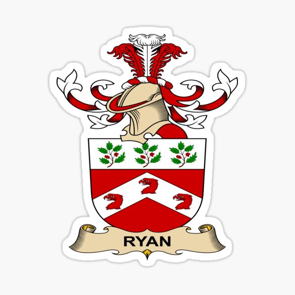 "Ryan" Sticker for Sale by HaroldHeraldry | Redbubble