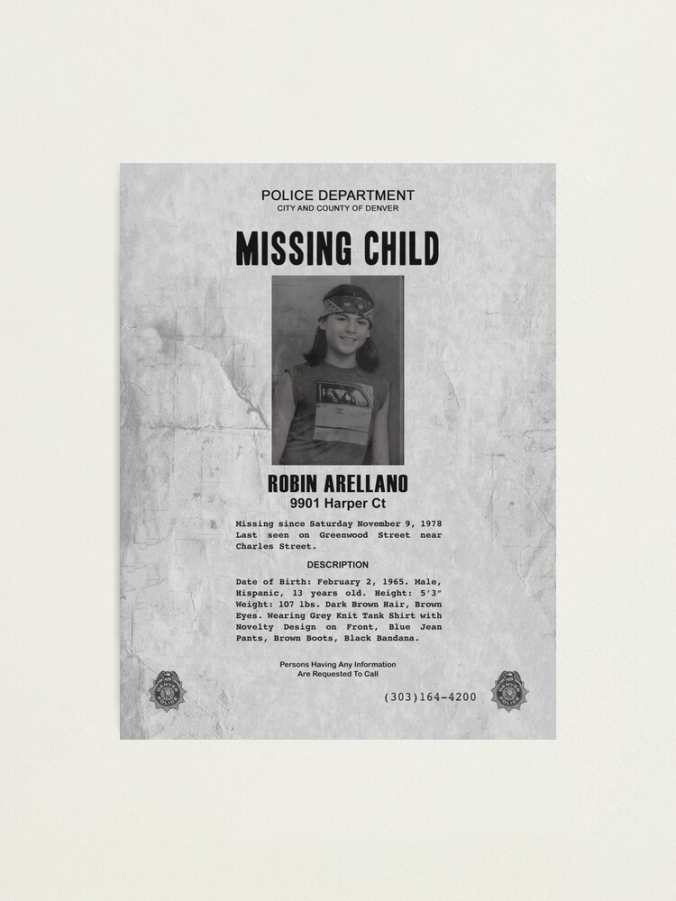 "TBP Missing Poster - Robin" Photographic Print for Sale by muldeeni ...