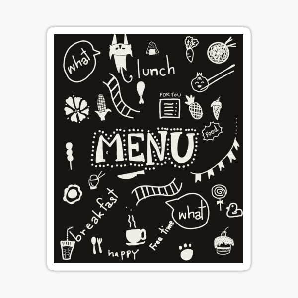 "Happy menu." Sticker for Sale by MYHOME639545 | Redbubble