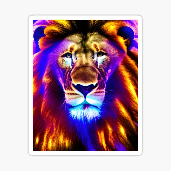 "Lion's Face" Sticker for Sale by winterswinner | Redbubble
