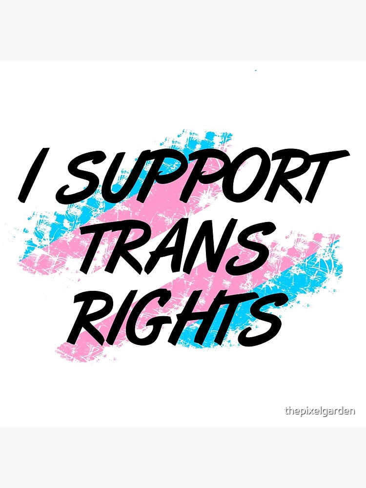 "I Support Trans Rights" Art Print for Sale by thepixelgarden | Redbubble