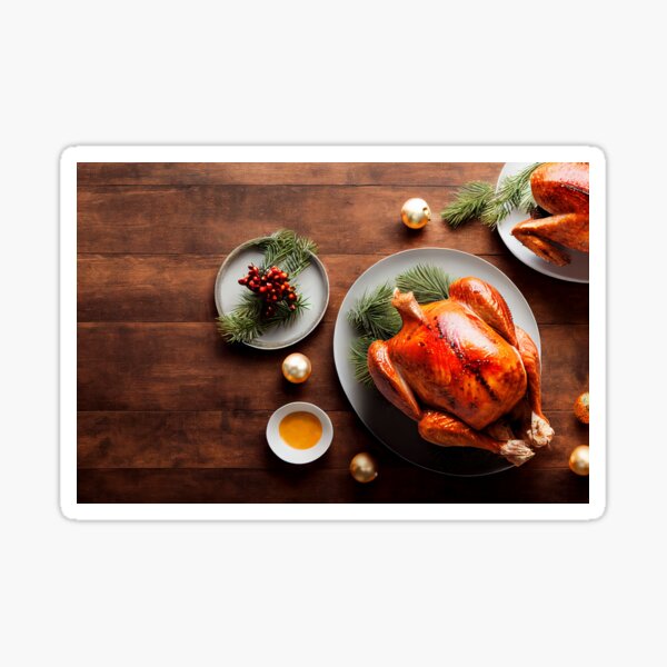 "Traditional Thanksgiving roasted turkey, food photography, computer AI ...