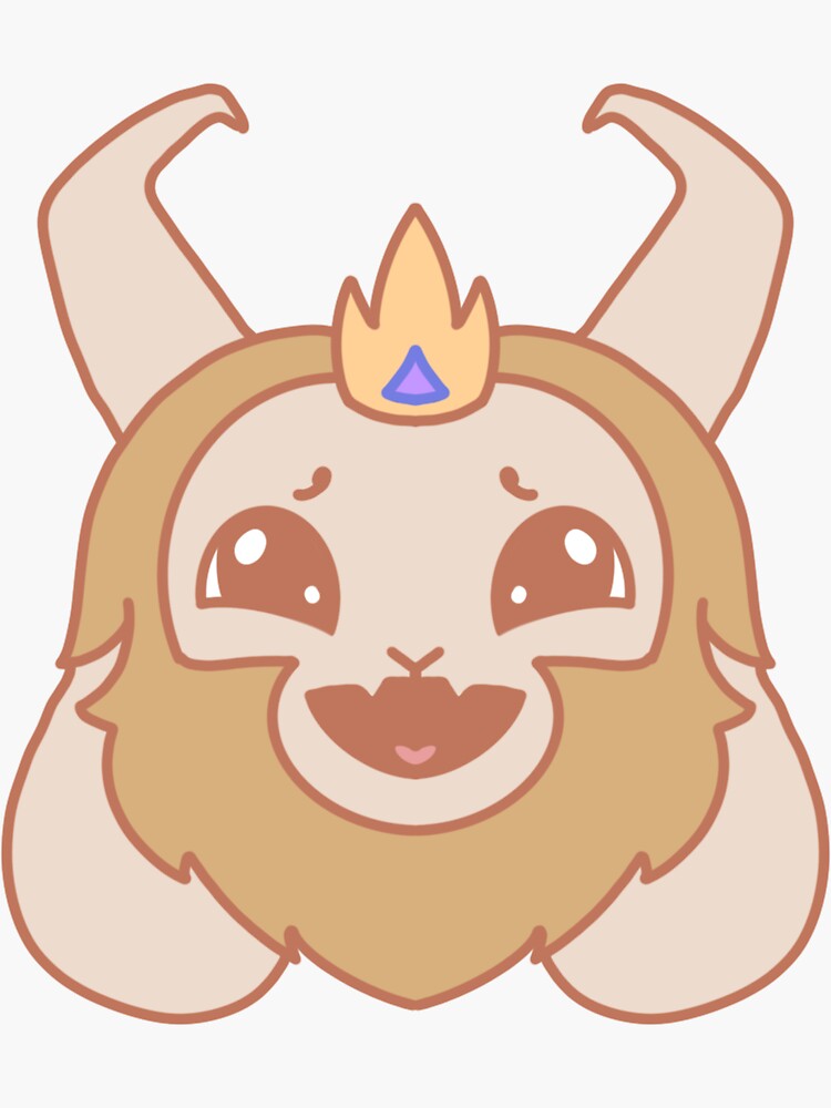 "Chibi Asgore" Sticker for Sale by ShortAndSad | Redbubble