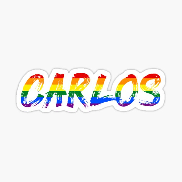 "Men rainbow name gay Carlos" Sticker for Sale by LoveIsColorful ...