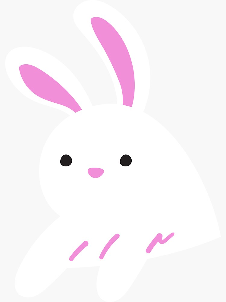 "White bunny" Sticker for Sale by RICK00 | Redbubble
