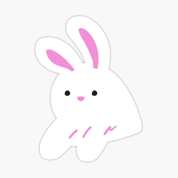 "White bunny" Sticker for Sale by RICK00 | Redbubble