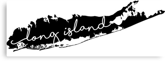 "Long Island Map Outline" Canvas Print by emilystp23 | Redbubble