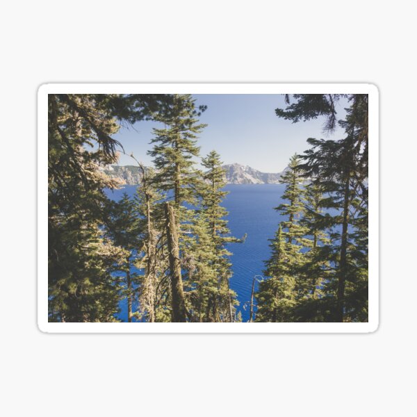 "Crate Lake Blue - National Park Forest II" Sticker for Sale by ...