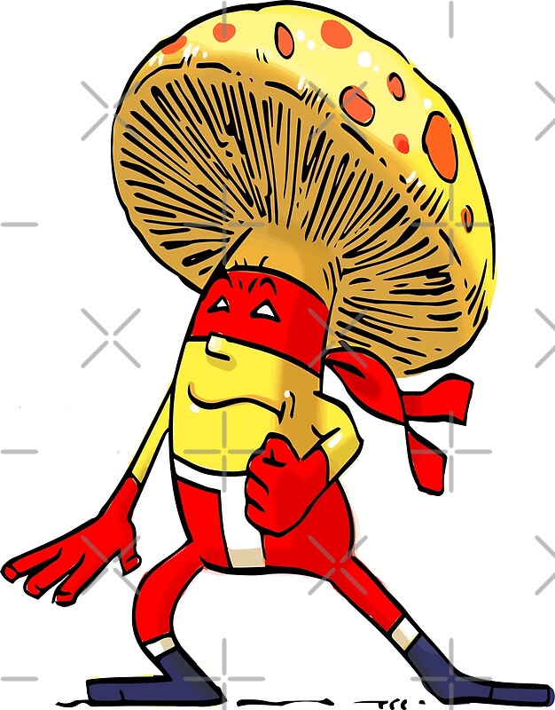 "Mushroom Ninja Mixed Martial Arts MMA Superhero" by ProjectX23 | Redbubble