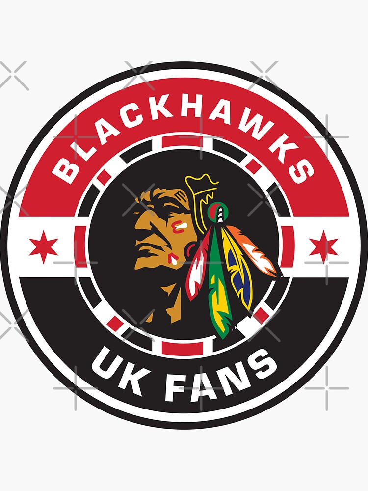"Blackhawks UK Fans Away Jersey Logo" Sticker for Sale by B3Graphics ...