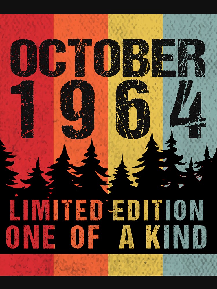 "October 1964 vintage one of a kind limited edition birthday for men ...