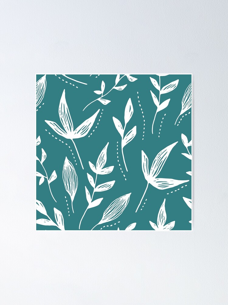 "White Leaves Design" Poster for Sale by reyamollaolla | Redbubble