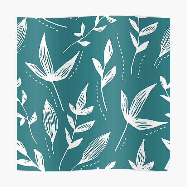 "White Leaves Design" Poster for Sale by reyamollaolla | Redbubble