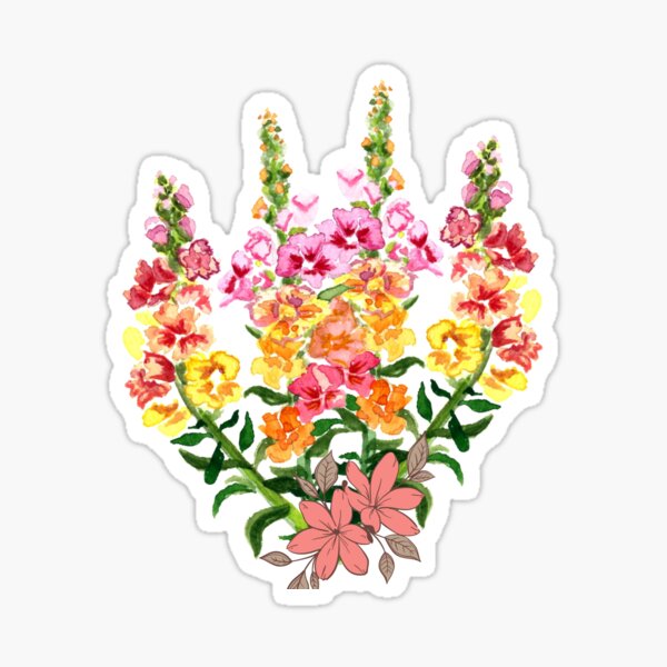 "Vintage Snapdragons" Sticker for Sale by tedworkye | Redbubble
