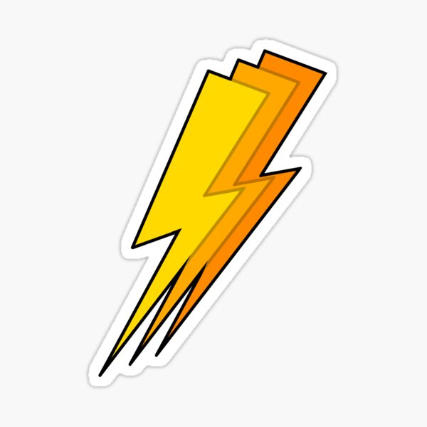 "Triple Lightning Bolt - Yellow and Orange" Sticker for Sale by ...