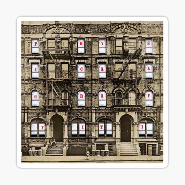 "Physical graffiti (hq)" Sticker for Sale by BobbyFrance | Redbubble