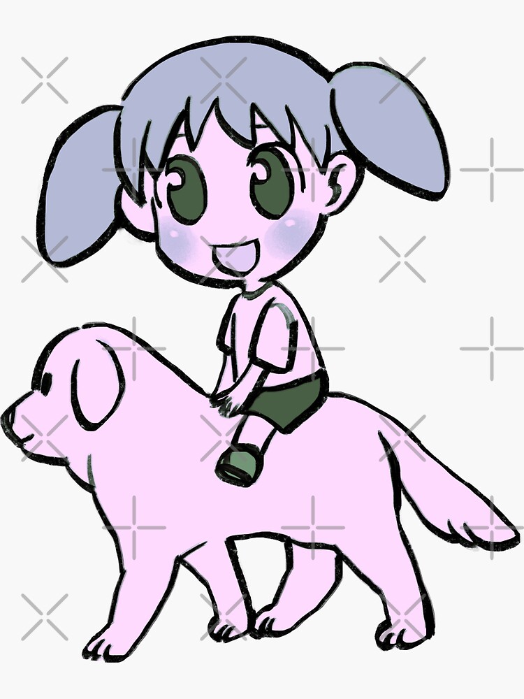 "I draw chiyo chan riding her white dog tadakichi-san / azumanga daioh ...