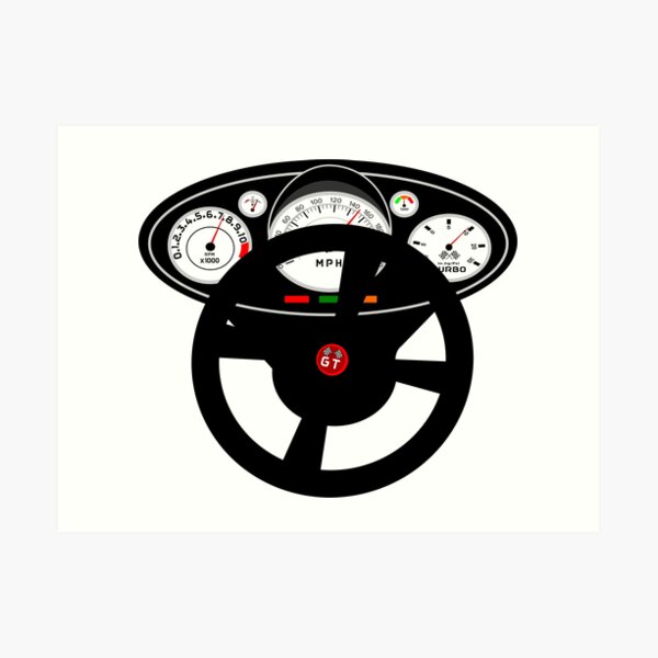 " GT,Car steering wheel, speedo,MPH,rev counter,turbo,car racing,the ...