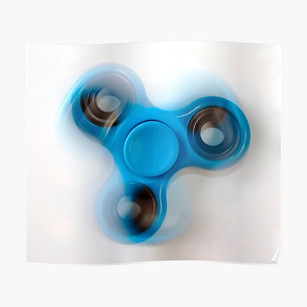 "Finger Spinner Blue Blur" Poster for Sale by MarkUK97 | Redbubble