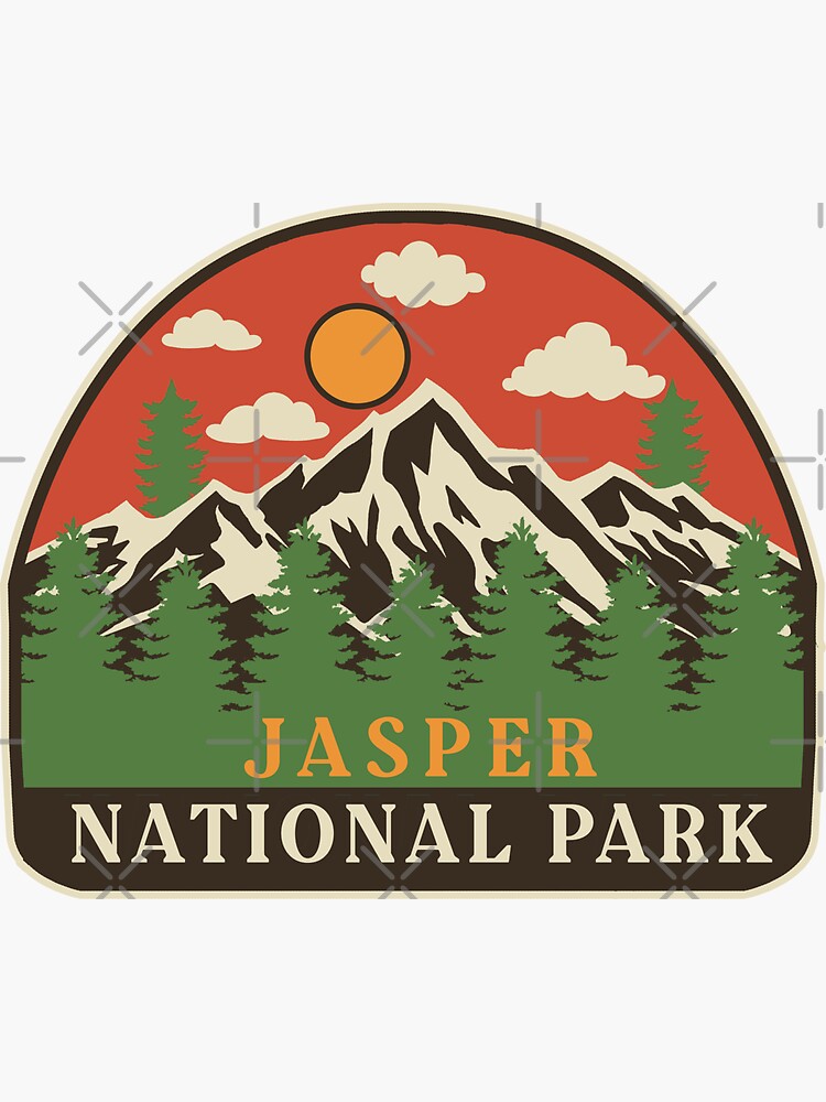 "Jasper National Park - Vintage" Sticker for Sale by Nature-mark ...