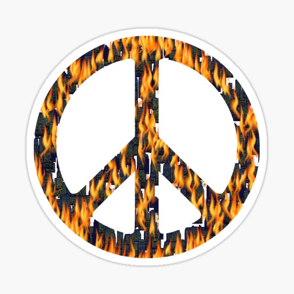 "World Peace Sign Art Graffiti Activist" Sticker for Sale by ...