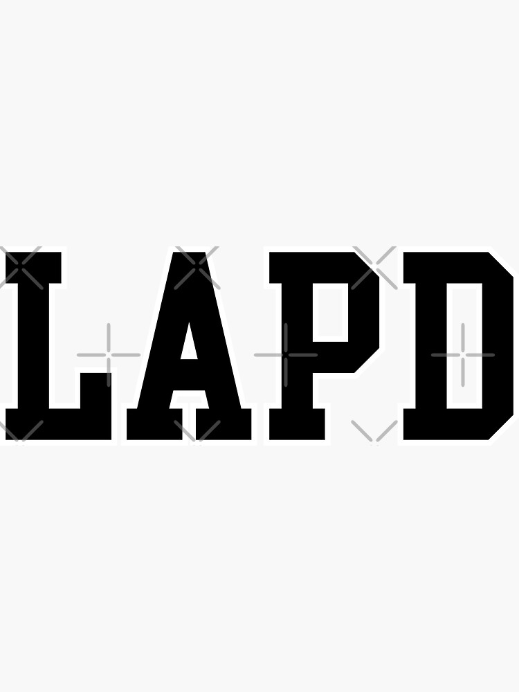 "LAPD" Sticker for Sale by creativetshop | Redbubble