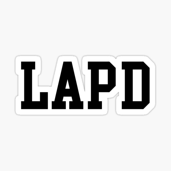 "LAPD" Sticker for Sale by creativetshop | Redbubble