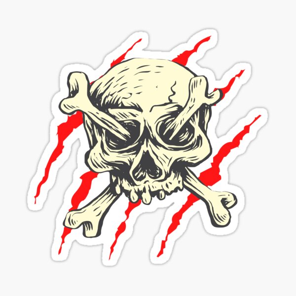 "Halloween blood skull" Sticker for Sale by pookamon14 | Redbubble