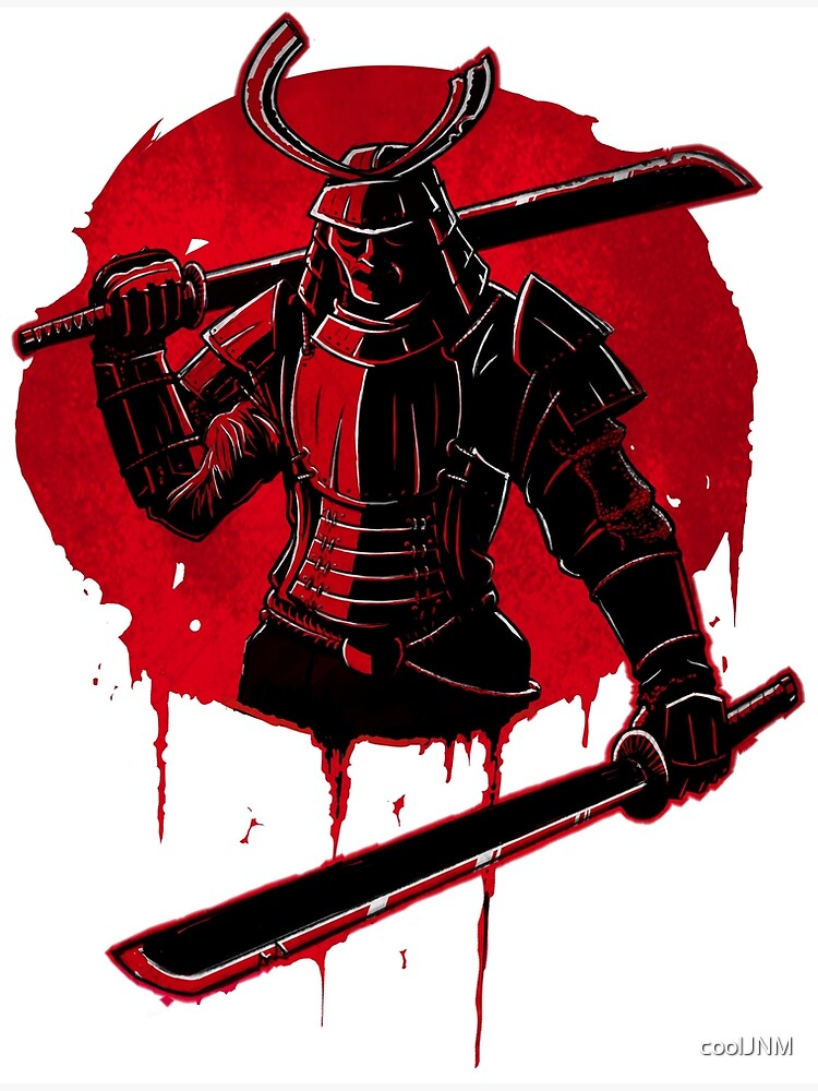 "Blood Moon Samurai" Art Print for Sale by coolJNM | Redbubble