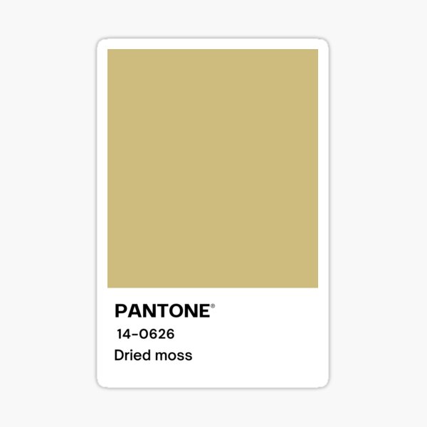 "Pantone-Dried Moss" Sticker for Sale by DesignNomadSE | Redbubble