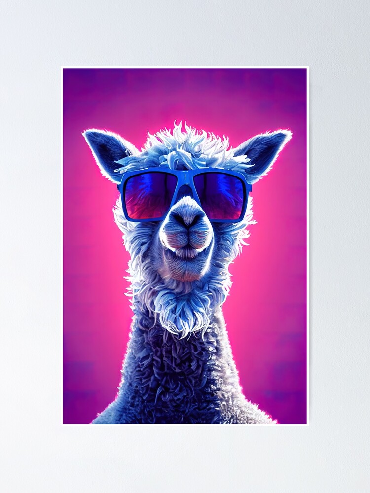 "Jack the Cool Alpaca" Poster for Sale by tonytees | Redbubble
