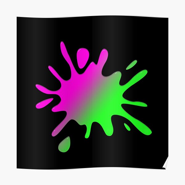 "Dual Colour Ink Splat" Poster for Sale by galaxydaydreams | Redbubble