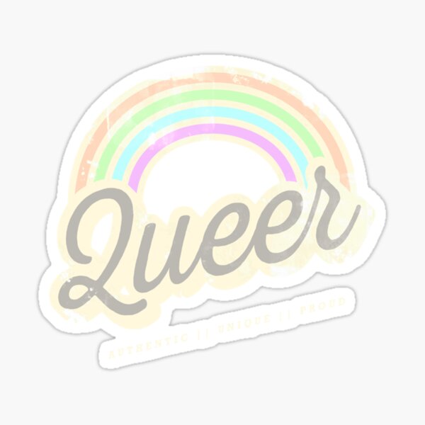 "Queer Rainbow " Sticker for Sale by DazzleTeesU | Redbubble